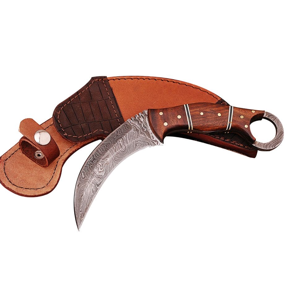 Damascus Two Side Blade Karambit Knife | Combat Tactical Knife ...