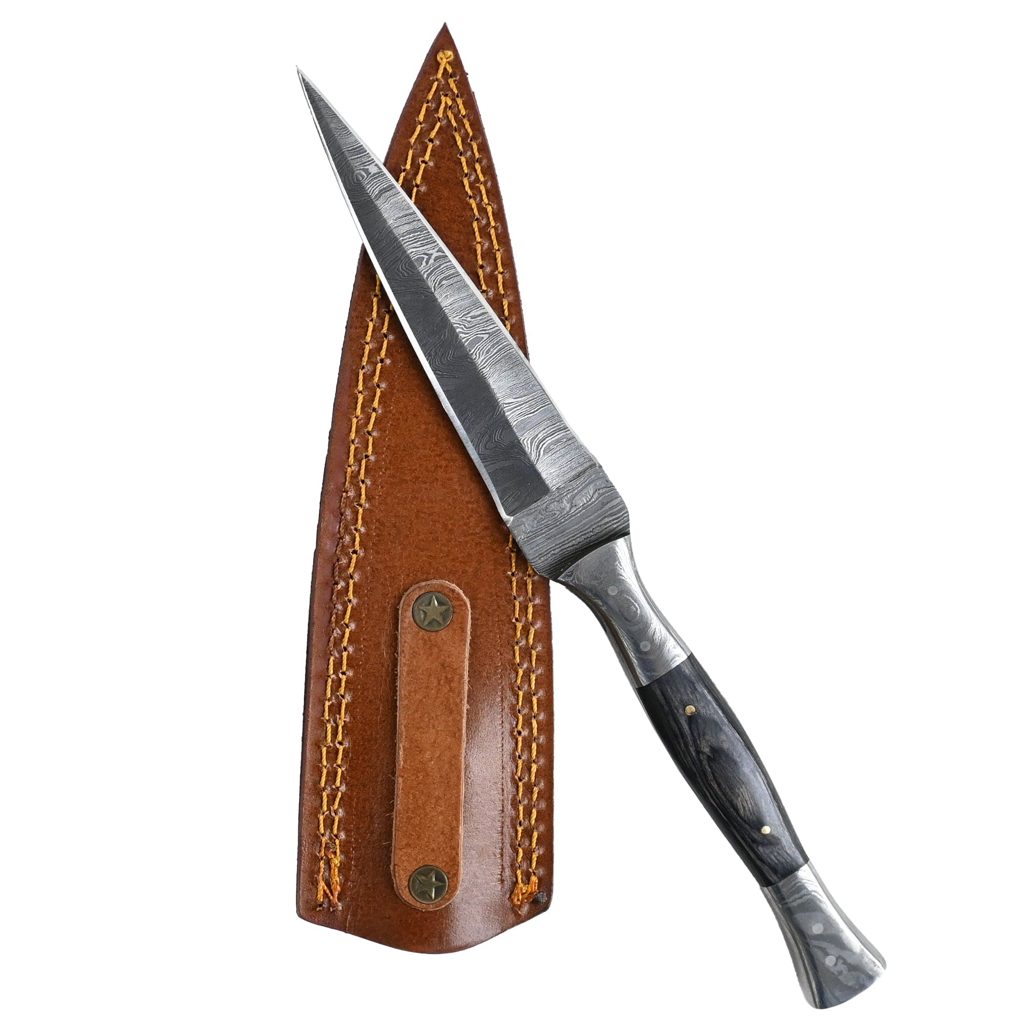 Damascus Two Side Blade Boot Knife Dagger Knife Hunting Sharp Knife ...